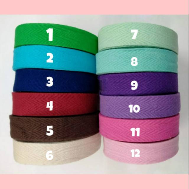 Jual 5 Yard - Twill Tape Cotton/ Pita Katun/ Tali Tas Katun/ Tali ...
