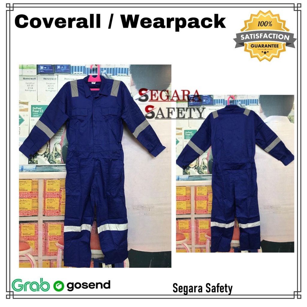Jual Wearpack Coverall bahan american drill / Wearpack safety biru BCA ...