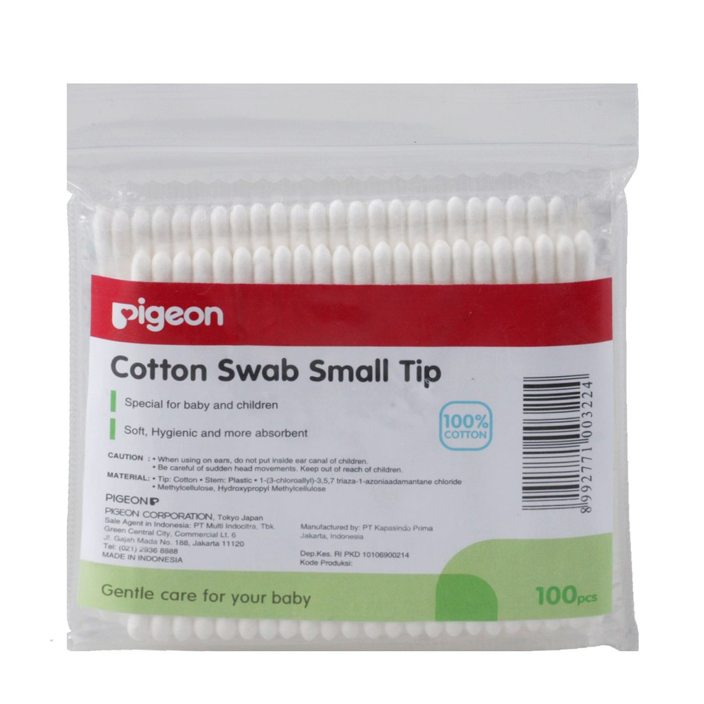 Jual Pigeon Cotton Swab 100s Small tip | Shopee Indonesia