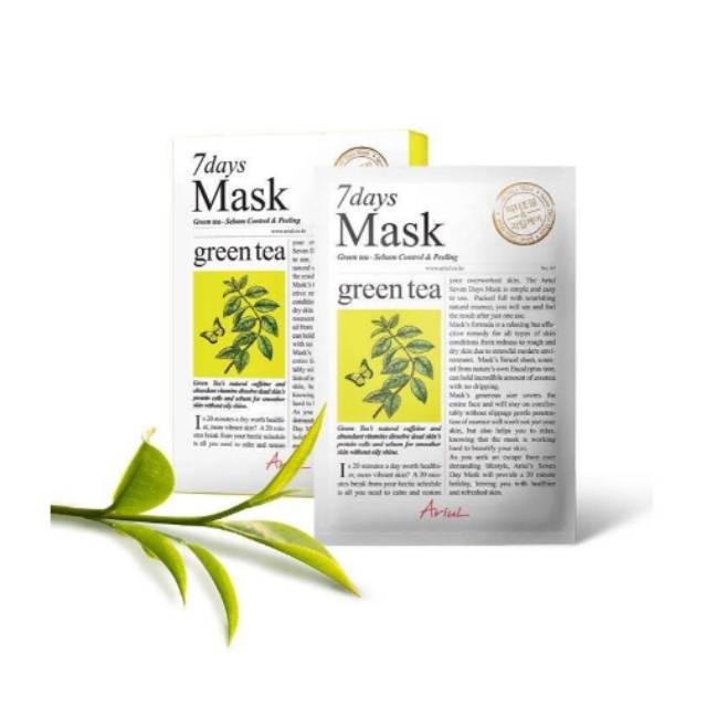 Jual AIRUL 7 DAY MASK Green Tea (Masker Korea) | Shopee Indonesia