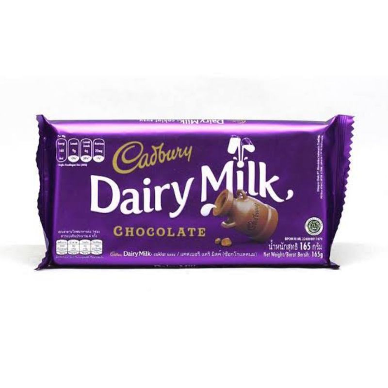 Jual COKLAT CADBURY DAIRY MILK CHOCOLATE 165g | Shopee Indonesia