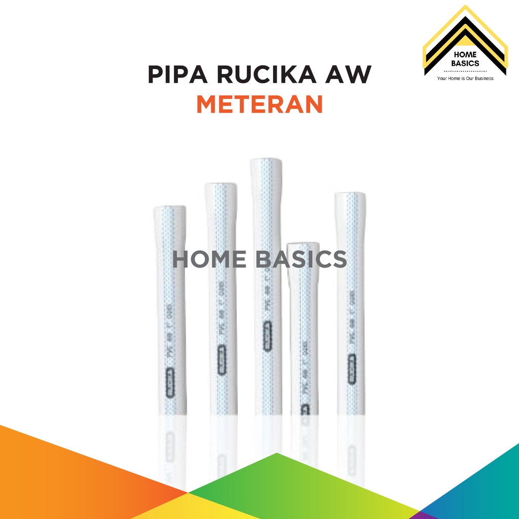 Jual Pipa Air Rucika AW 1/2" Meteran / Pipa PVC 1/2 Inch | Shopee Indonesia