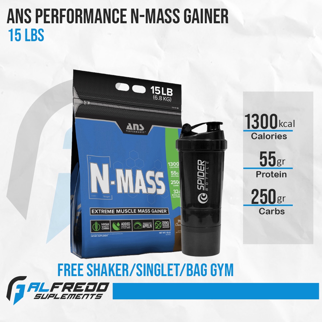Jual ANS Performance N-MASS Gainer 15lbs N Mass Extreme Muscle Mass ...