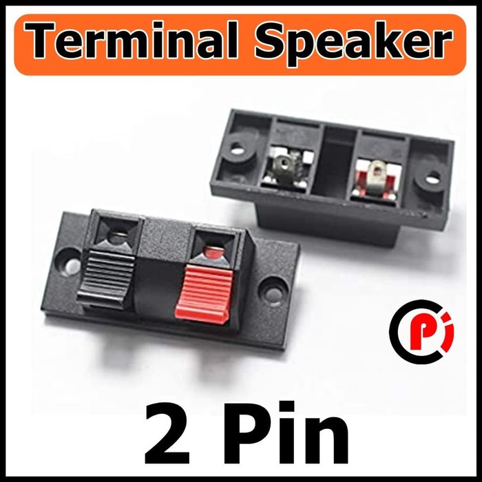Jual Terminal Box Speaker 2 Pin Mono Sistem Jepit Bahan Tebal | Shopee ...
