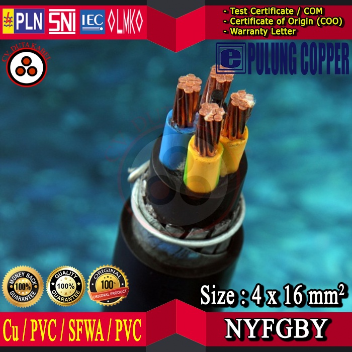 Jual Kabel NYFGBY 4x16 mm2 PULUNG /4 x 16 mm2/4x16mm2/4x16 mm/4x16mm ...