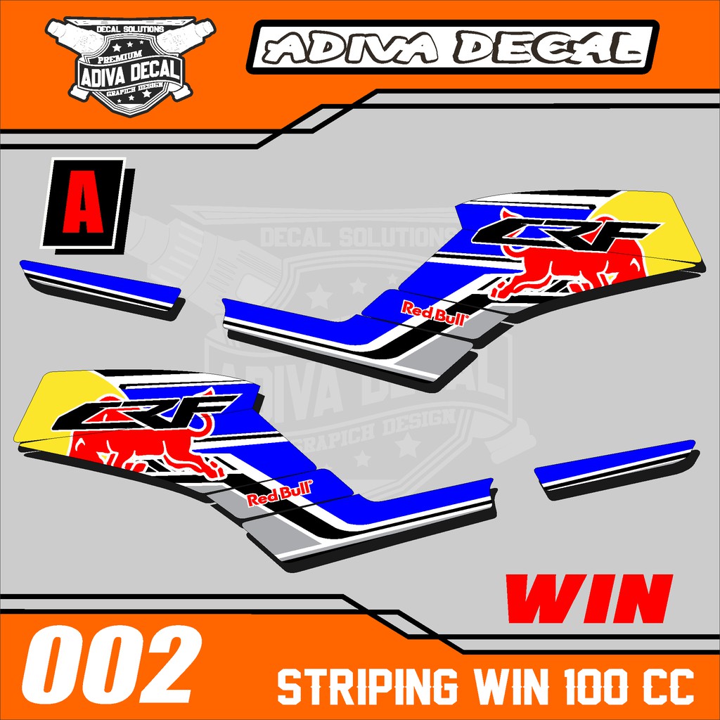Jual Stiker Striping Honda WIN 100 Desain Trill CRF - Stiker Lis ...