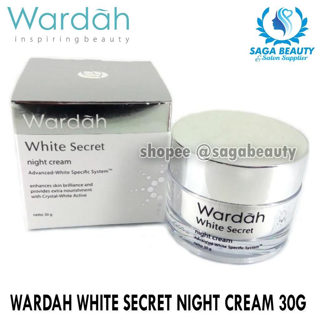 Jual WARDAH WHITE SECRET NIGHT CREAM 30G/ WARDAH CRYSTAL SECRET BRIGHT ...