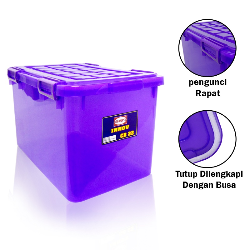 Jual SHINPO Kotak Penyimpanan Kontainer Plastik 33 L Organizer Storage ...