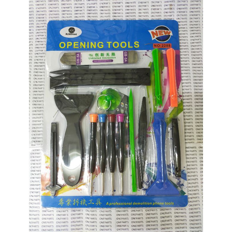 Jual TOLS OPENING ALAT PEMBUKA CASING HP SET OBENG PINSET SUNSHINE 2288 ...
