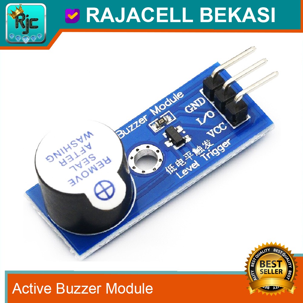 Jual Active Buzzer + Module driver High / Low Active Green Buzer 3.3v ...