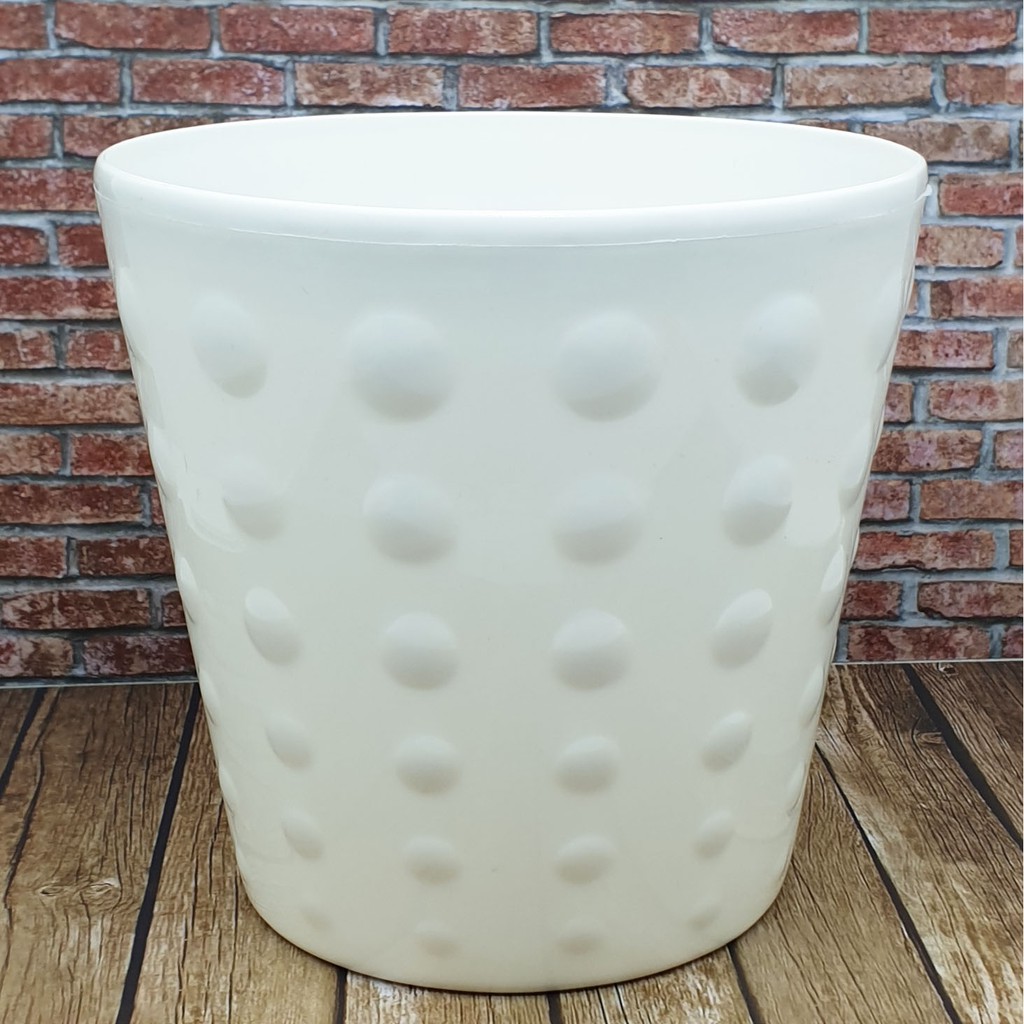 Jual POT BUNGA Diameter 15cm/ POT PLASTIK/ VAS BUNGA/ POT PUTIH/ VAS ...