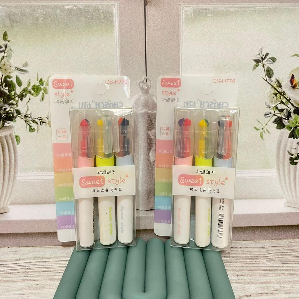 Jual Highlighter 3 Warna Pastel Tri Color - CS H779 stabilo alat tulis ...
