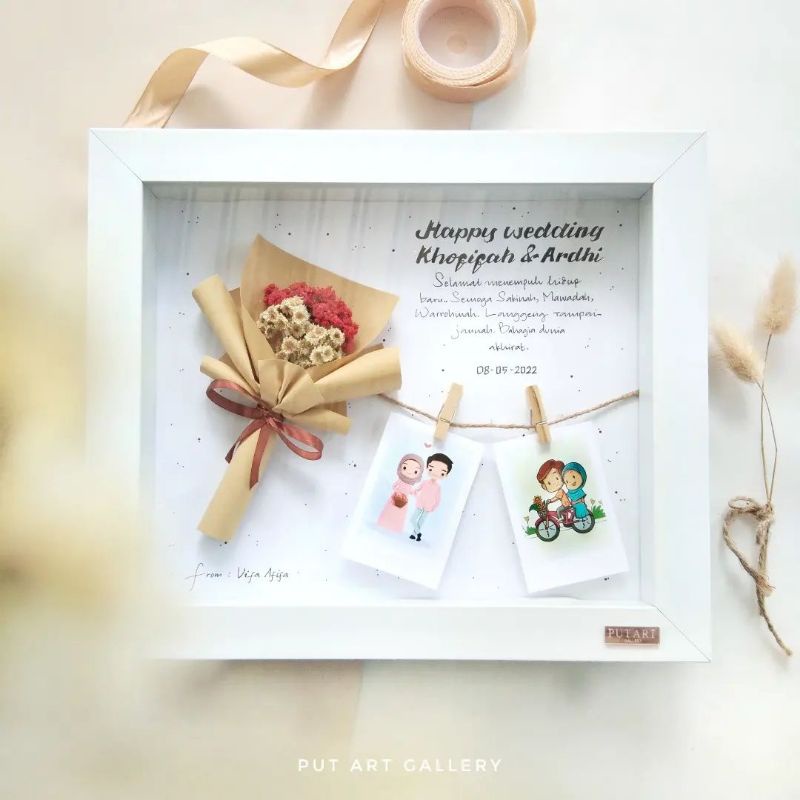 Jual Kado Frame 30 x 35 x 3,5 cm 3D / Pigura / Edelweis / Frame 3D 10R ...