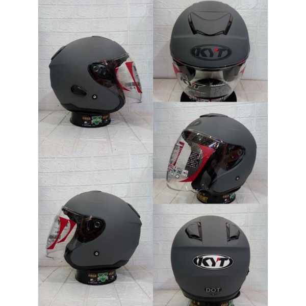 Jual KYT HELM KYOTO SOLID BLACK MATT | GORILA GERY HELM ORIGINAL KYT ...