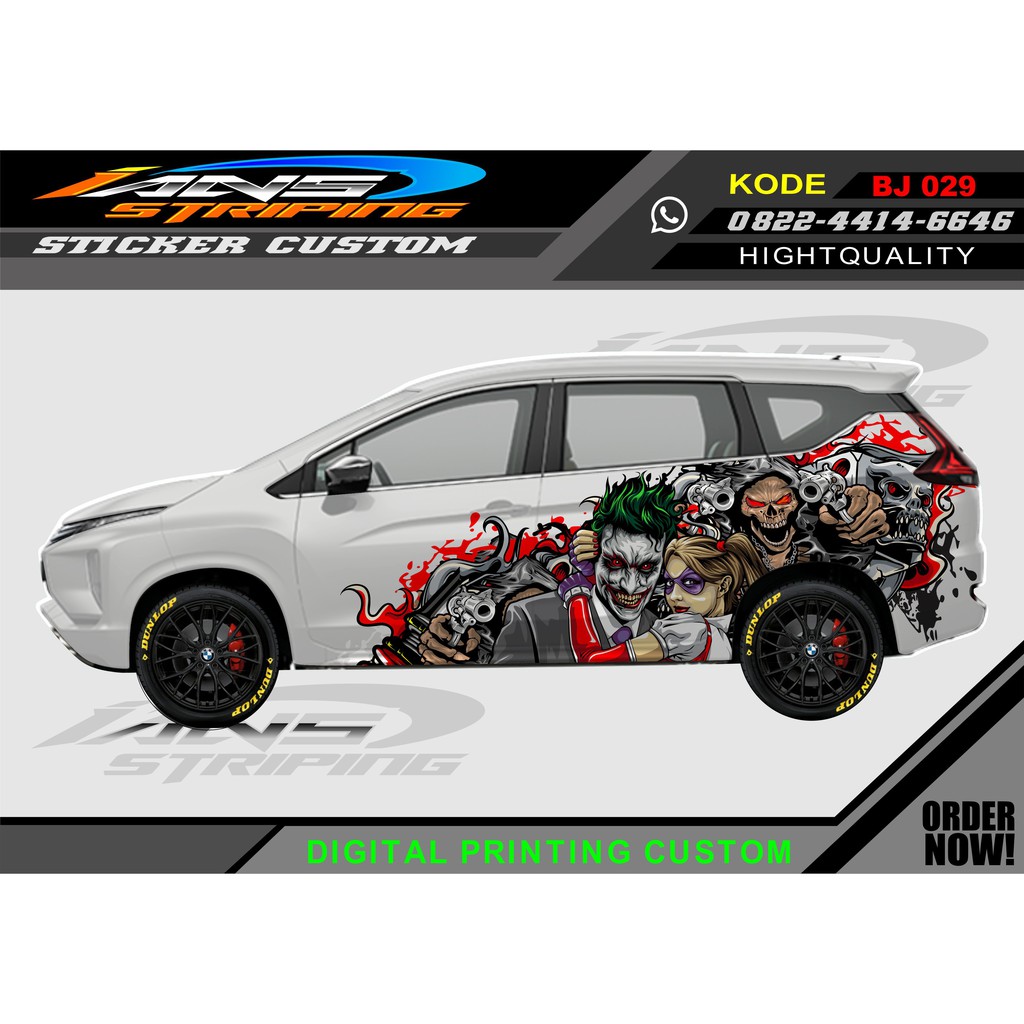Jual DECAL STICKER MOBIL SAMPING JOKER/ VARIASI STIKER MOBIL SAMPING ...