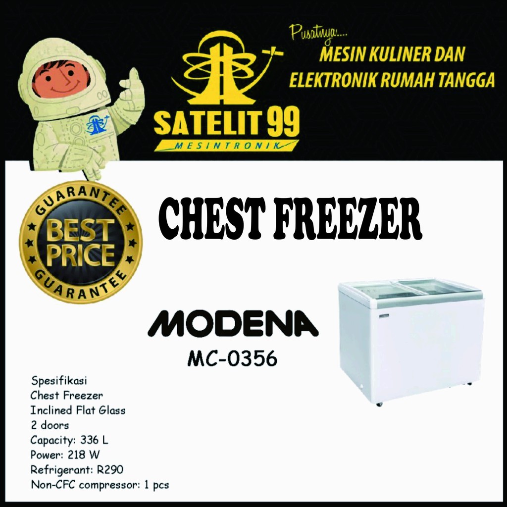 Jual SLIDING GLASS CHEST FREEZER - CONSERVA MODENA MC-0356 | Shopee Indonesia