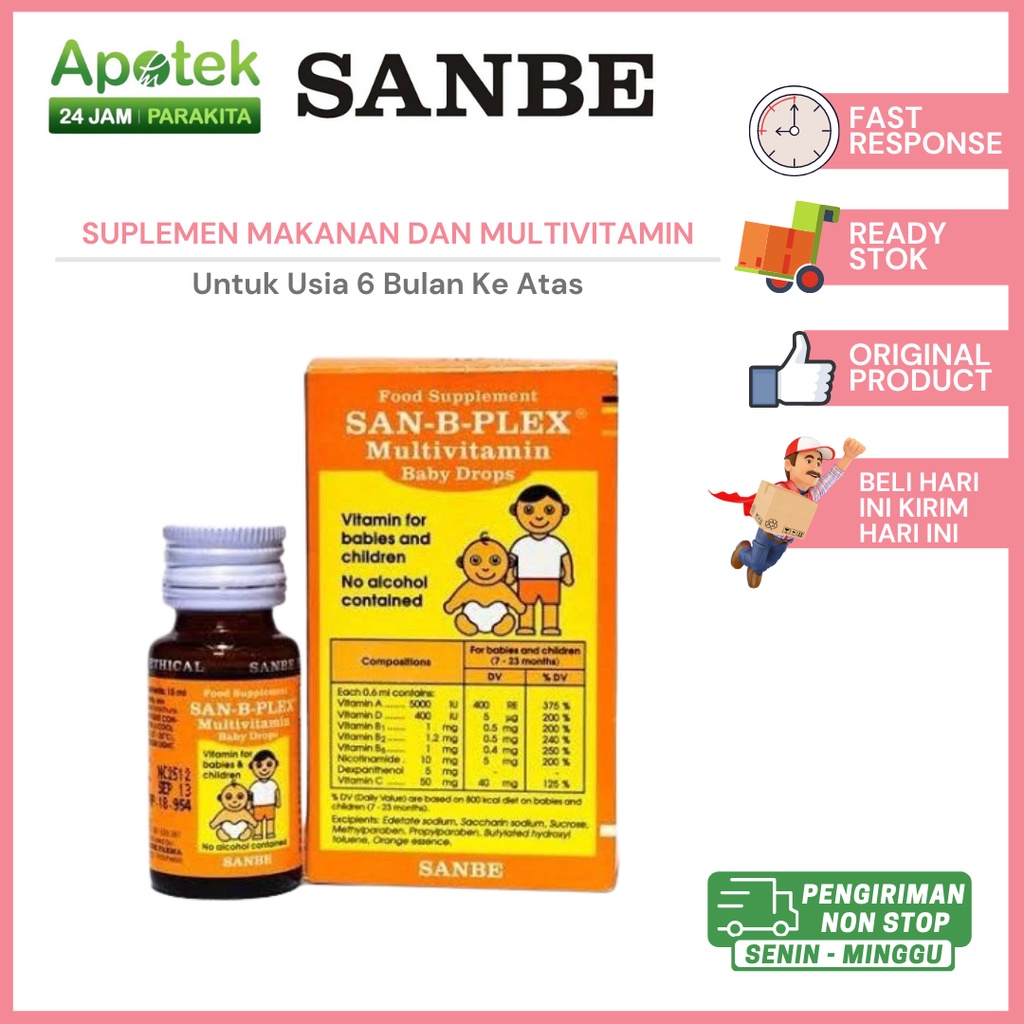 Jual San-B-Plex digunakan untuk memenuhi kebutuhan nutrisi untuk bayi ...