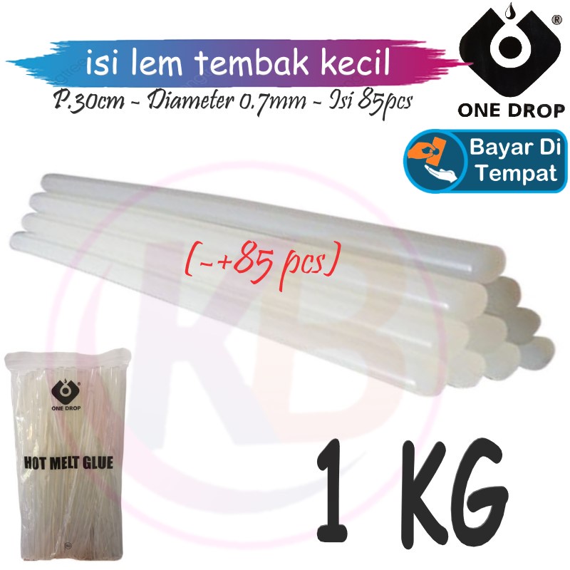 Jual (PROMO) Isi Lem Tembak Kecil One Drop / Refill Lem Tembak Kecil 1 ...