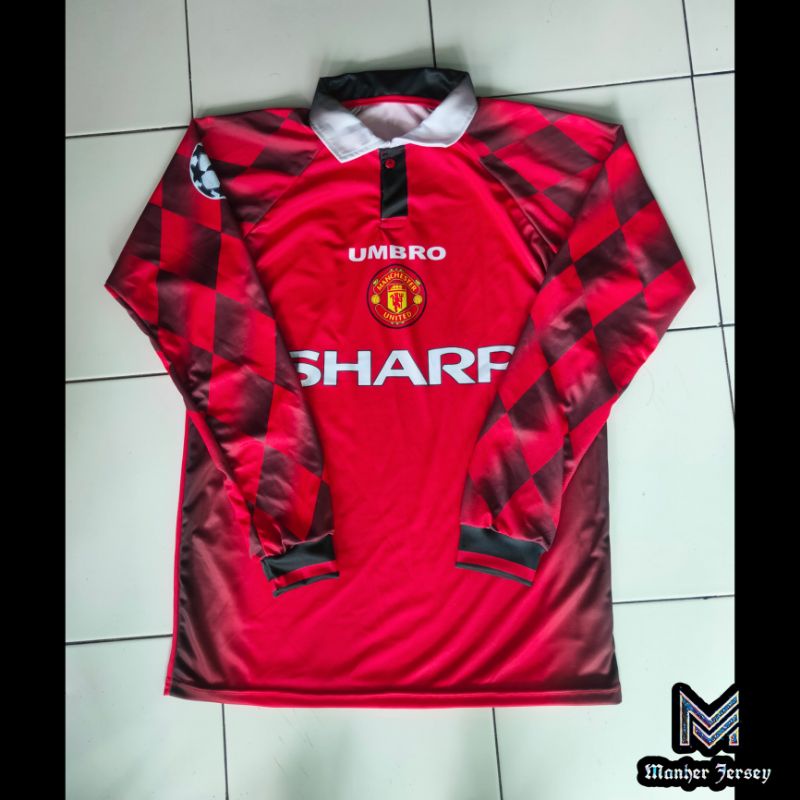 Jual Jersey MU Retro 1997 1998 Full Printing Custom | Shopee Indonesia