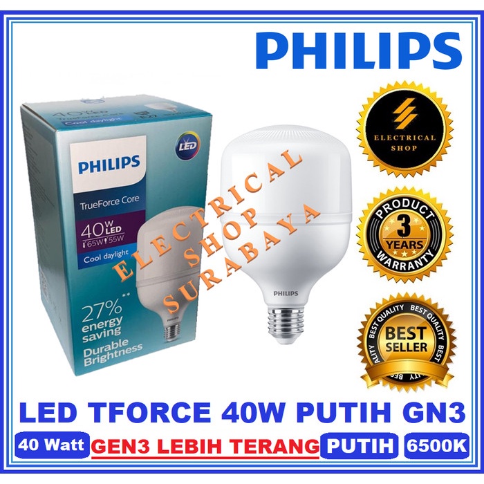 Jual PHILIPS LAMPU LED TRUEFORCE 40W 40 WATT PUTIH GROSIR TFORCE CORE Berkualitas | Shopee Indonesia