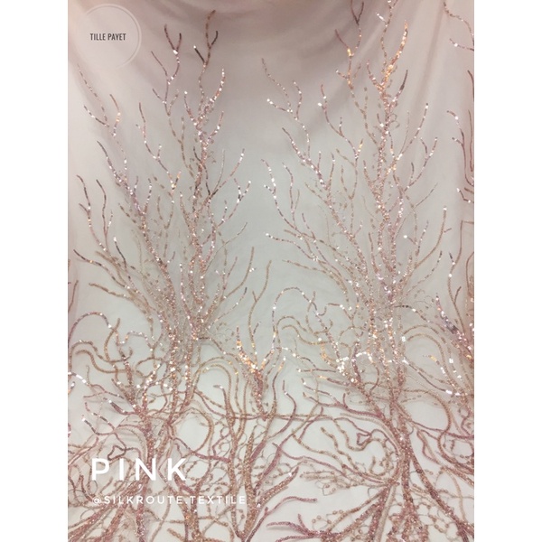Jual (TERMURAH) TULLE PAYET MOTIF AKAR MERAMBAT PREMIUM | Shopee Indonesia