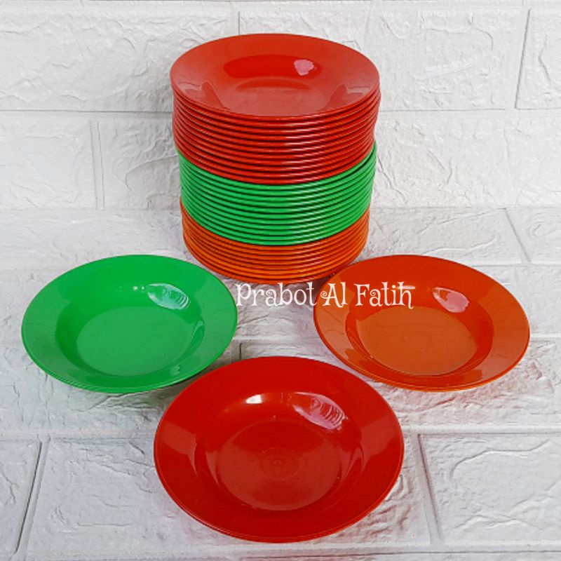 Jual Pisin / Piring Kecil Semi Melamin Ukuran 5 Inchi Warna Merah ...