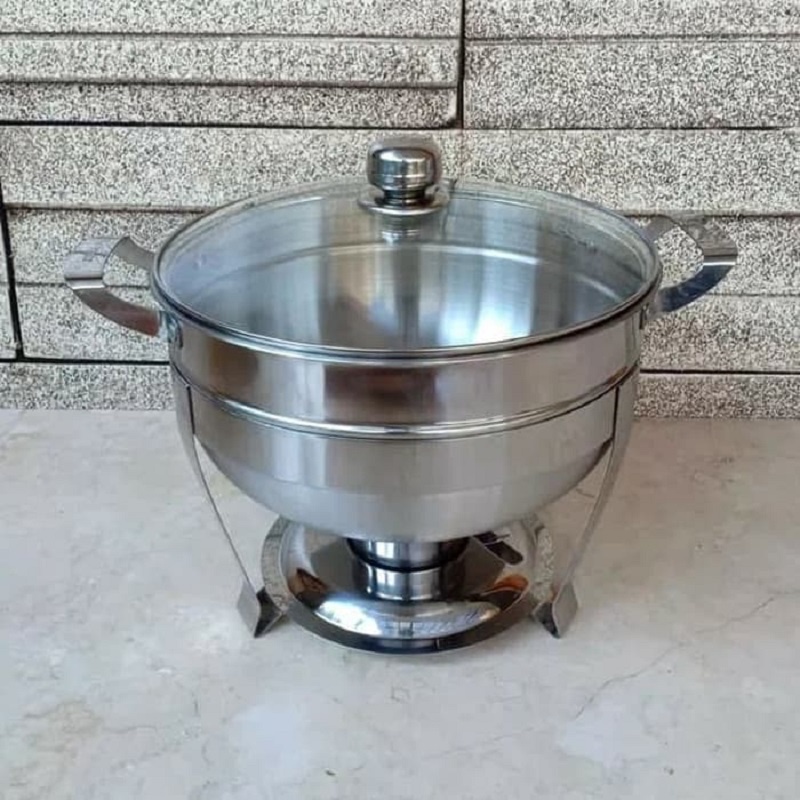 Jual Tempat makan prasmanan bulat jumbo 32 cm / Deep Soup Bowl Chafing ...