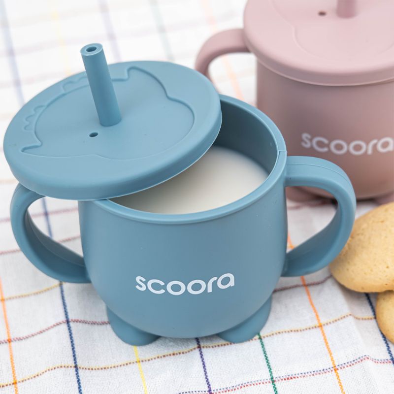 Jual SCOORA Silicon Cup Premium Dengan Sedotan Full Silikon | Shopee ...