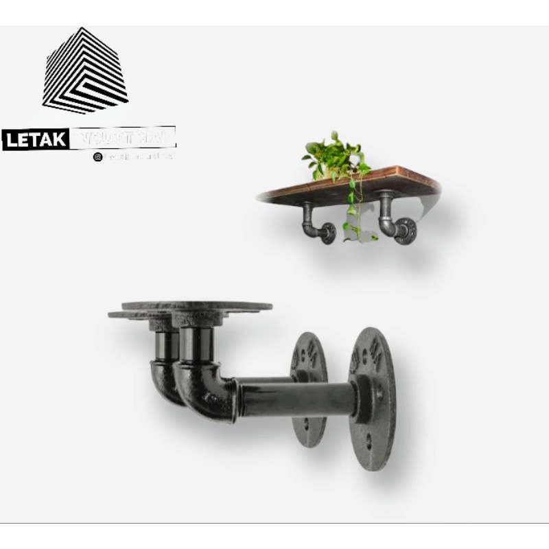 Jual Rak Industrial/Rak minimalis/pegangan papan rak/penyangga rak ...