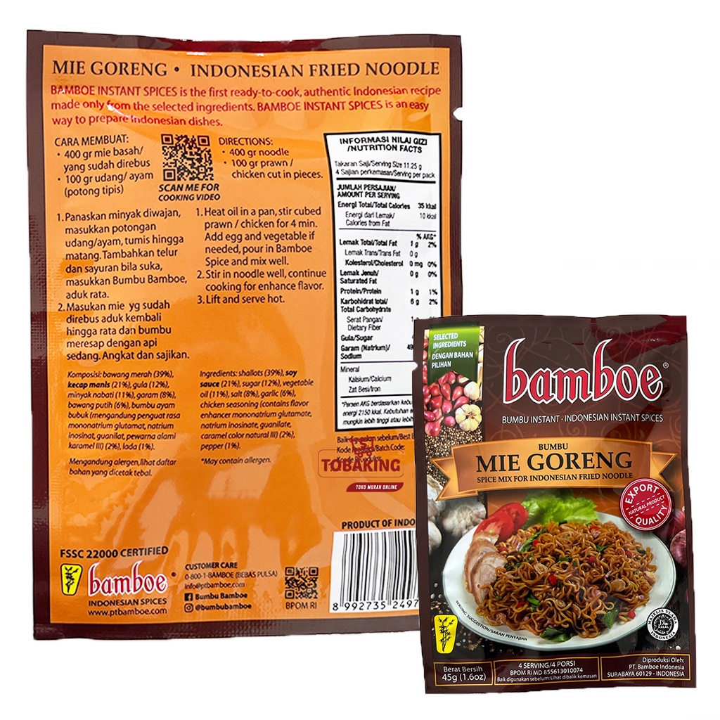 Jual Bamboe bumbu dapur all varian rawon rendang balado nasi goreng ...