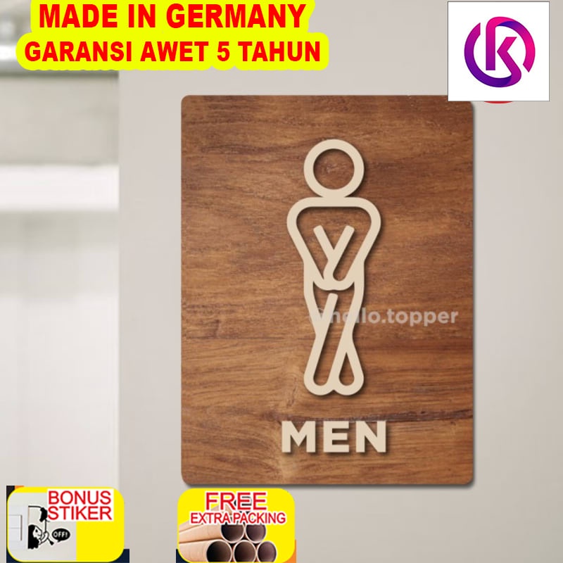 Jual Grosir Toilet Sign Laki-laki Unik Kayu| Signage Toilet Unik ...