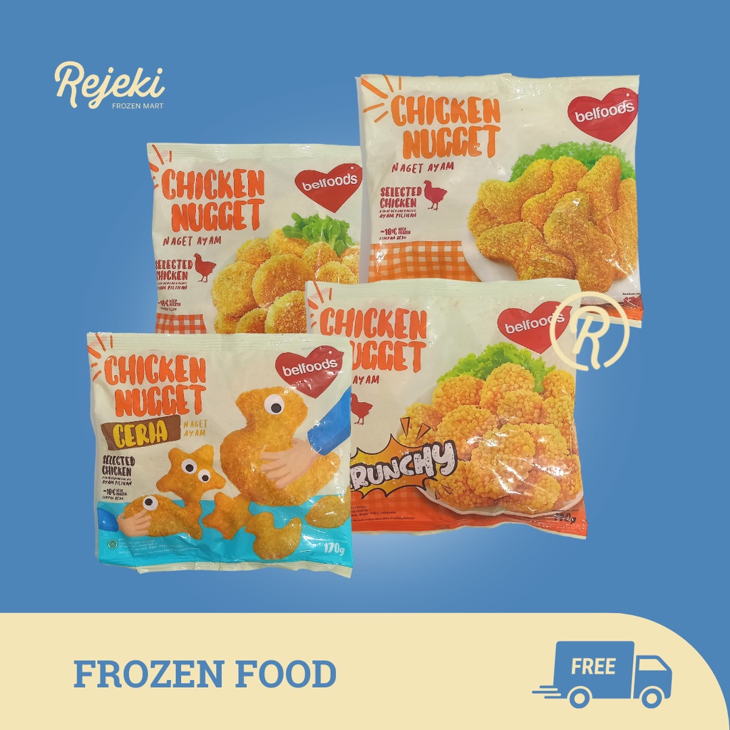 Jual Belfoods Chicken Nugget Naget Ori - Crunchy - Ceria - Cornflakes ...