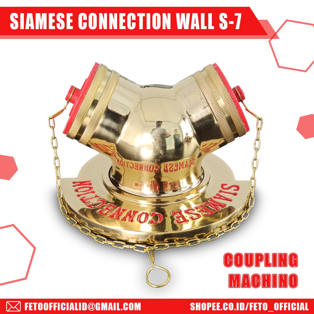 Jual Siamese Connection Type Wall S7 Coupling Machino | Shopee Indonesia