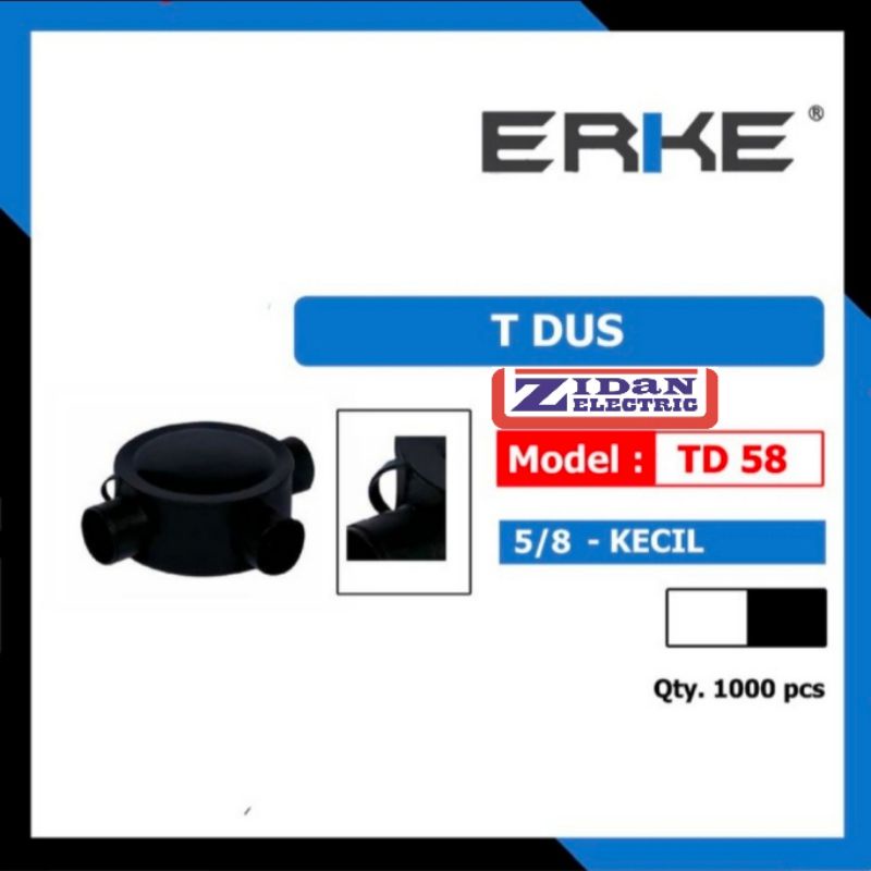 Jual T Dus Bulat Hitam 5/8 / T Dos 5/8 Hitam 3 Cabang Kecil | Shopee ...