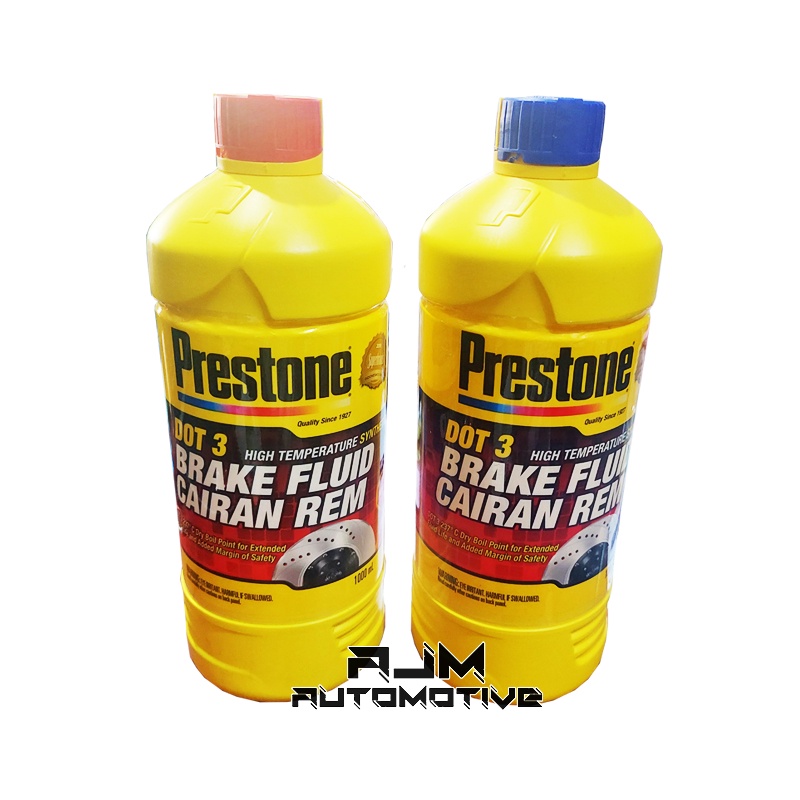Jual Minyak Rem Brake Fluid DOT 3 Merah/ Bening 1 Liter Prestone Red ...