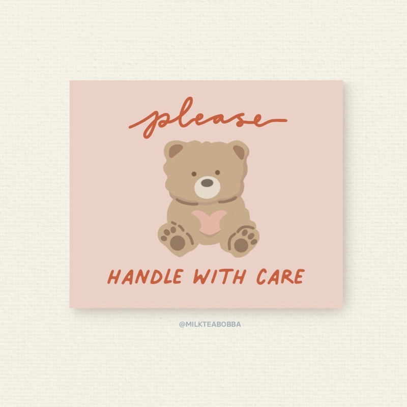Jual Sticker Handle with Care | Sticker Seal Packaging | Sticker ...