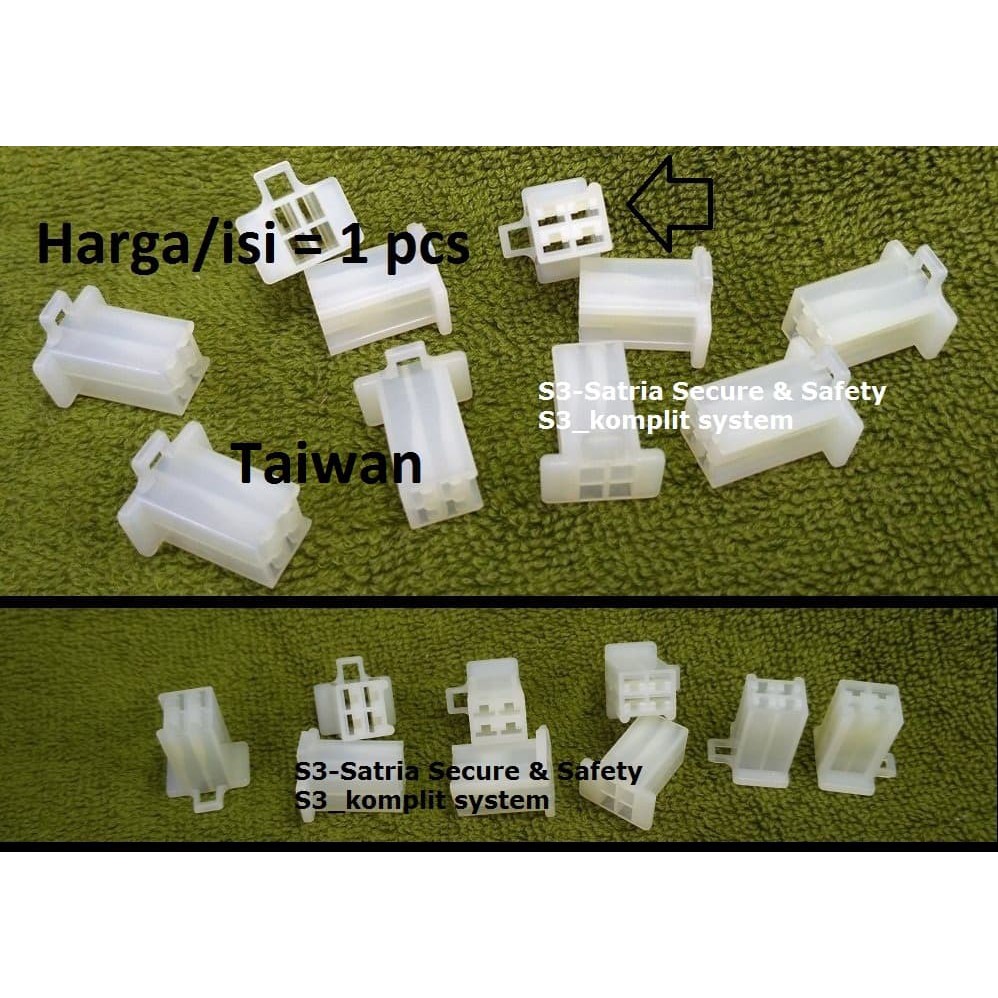 Jual Male Socket 4 Pin Kecil Rumah Skun gepeng Soket motor mobil ...