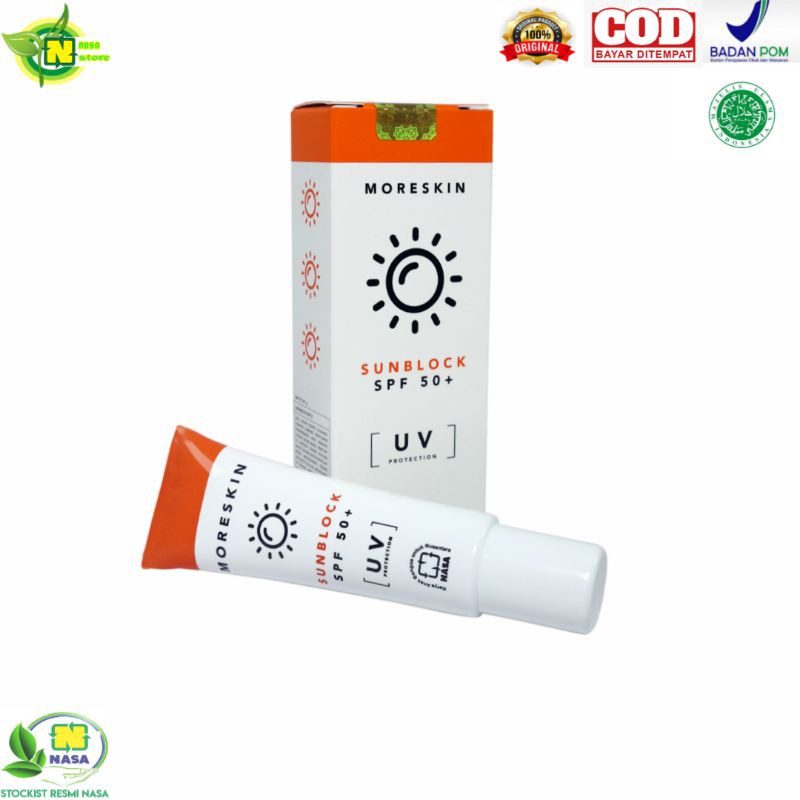 Jual Sunscreen Moreskin Sunblock Spf50+ Original Nasa Suncren Untuk ...