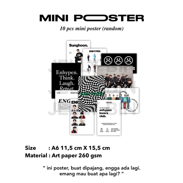 Jual [READY STOCK ] ENHYPEN THINGS ( POSTER KOREK MEMOPAD KEYCHAIN ...