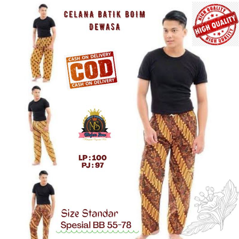 Jual Celana Boim Batik Dewasa fit o XXL /JUMBO Big Size Xtra Harian ...