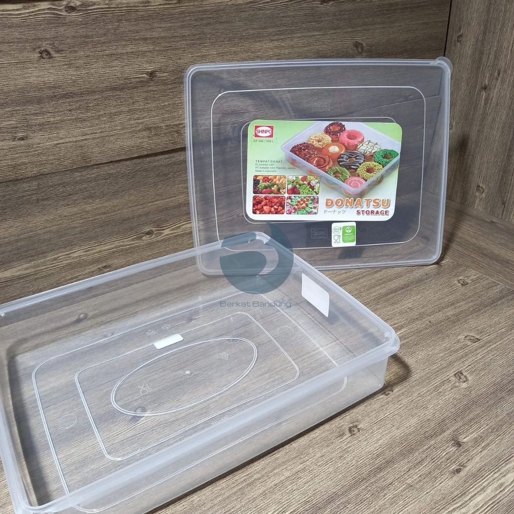 Jual Tempat Kotak Box Kue Donat Shinpo Donatsu Makanan Sealware Plastik ...