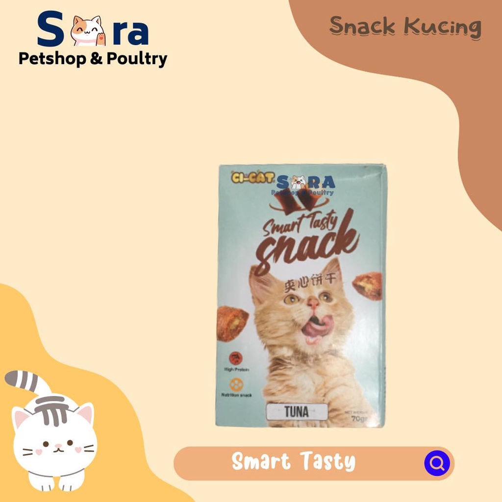 Jual SNACK SMART TASTY / SNACK KUCING DRY / CEMILAN KESUKAAN KUCING ...