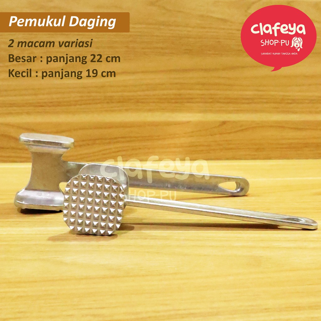 Jual Pemukul Daging 3 Jenis Ukuran - Palu Daging - Meat Tenderizer ...