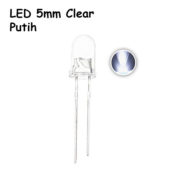 Jual LED 5mm Clear Putih White | Shopee Indonesia