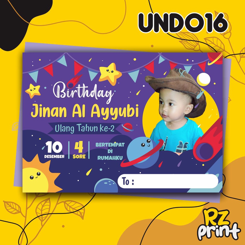 Jual Undangan ulang tahun anak / birthday / ultah anak custom murah ...