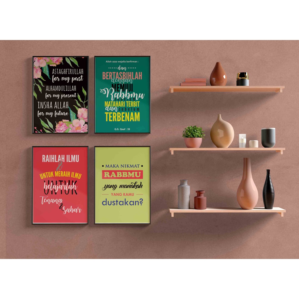 Jual Hiasan Dinding Poster Kayu Kata Motivasi Islami , Ukuran 20 x 30 ...