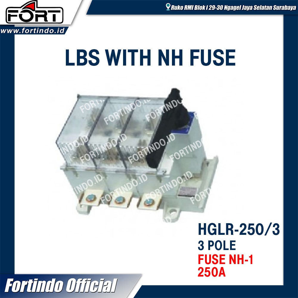 Jual LBS With NH FUSE HGLR-250 3P 250A COS ATS MERK FORT | Shopee Indonesia