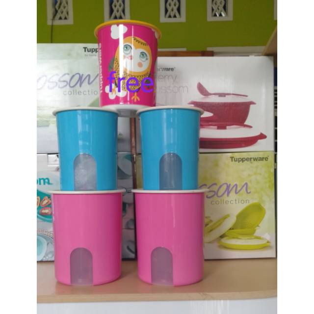 Jual Tupperware sneak peek ,free bird canisters | Shopee Indonesia