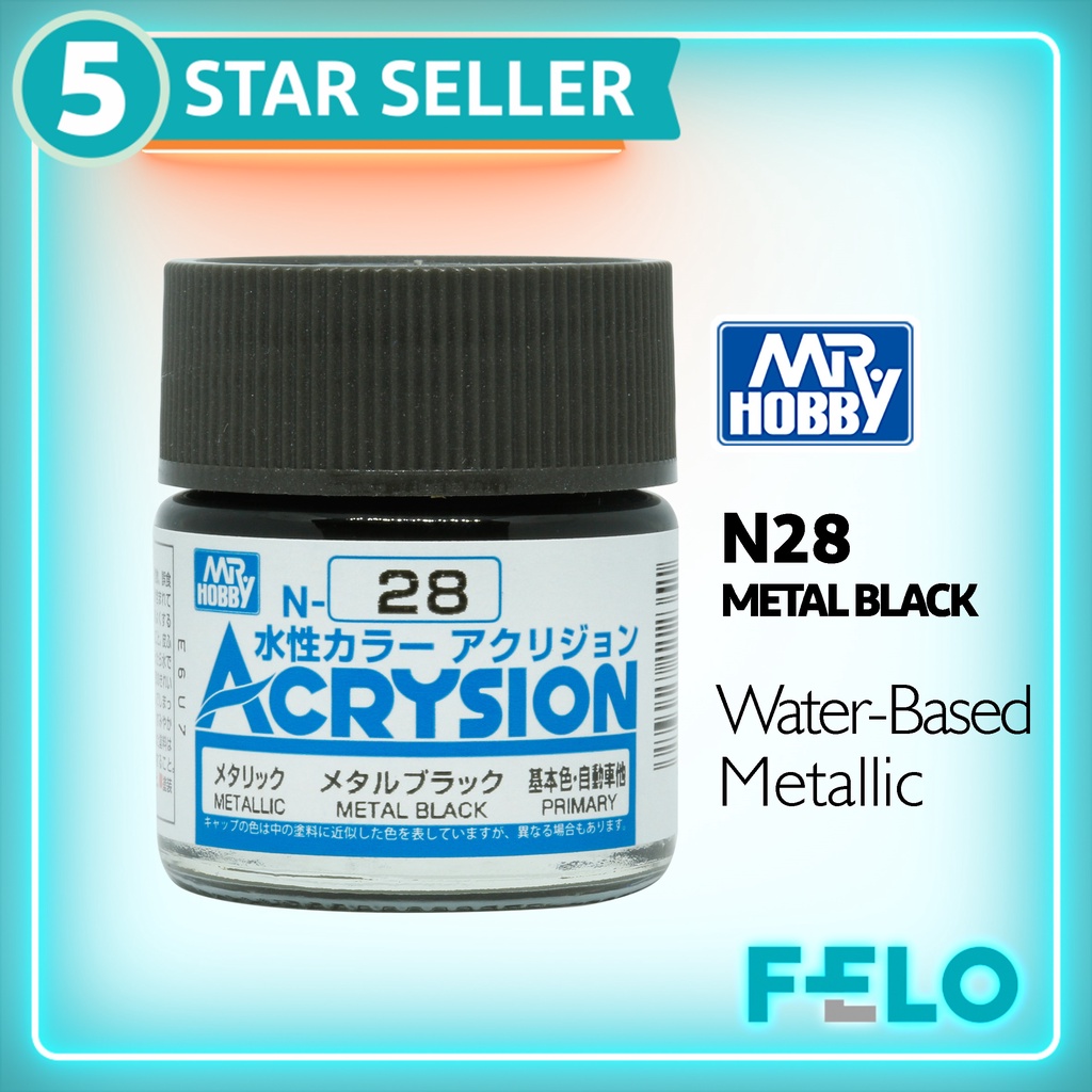 Jual CAT GUNDAM - MOKIT ACRYSION METAL BLACK N 28 / MR HOBBY N28 ...