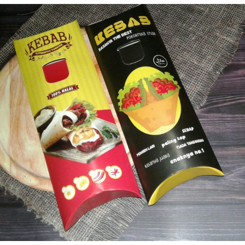 Jual Dus Packing Kebab Full Color Isi 100 BahanTebal | Shopee Indonesia